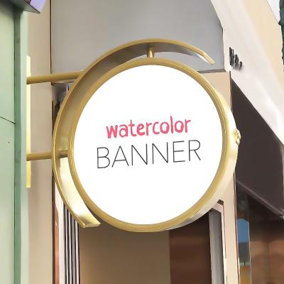 Cina Personalizzi intorno ad appendere il contrassegno acrilico all'aperto della scatola leggera 3D del segno di Lightbox in vendita