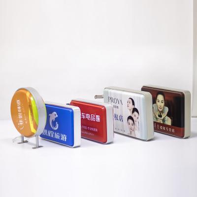Cina Personalizzi intorno ad appendere il contrassegno acrilico all'aperto della scatola leggera 3D del segno di Lightbox in vendita