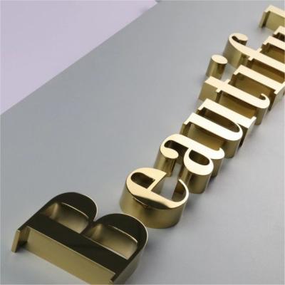 Cina L'ingresso della società ha lucidato il contrassegno d'iscrizione di acciaio inossidabile delle lettere del metallo 3D in vendita