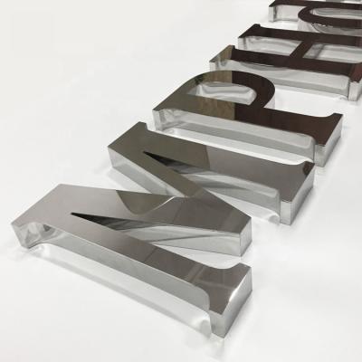 Cina Lo specchio impermeabile delle lettere del metallo 3D ha finito l'acciaio inossidabile 304 in vendita