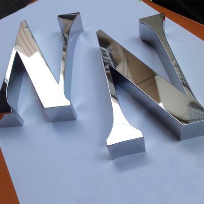 Cina Lo specchio impermeabile delle lettere del metallo 3D ha finito l'acciaio inossidabile 304 in vendita