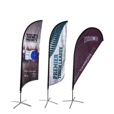 Cina le bandiere promozionali su ordinazione di lacrima di 80x410cm tingono la sublimazione stampate in vendita