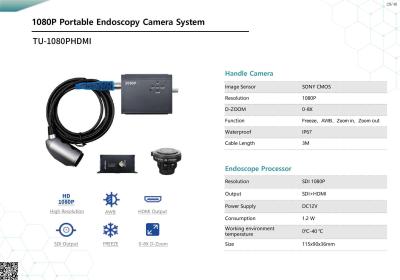 China TUYOU TU-1080 1080P Portable Medical Endoscope Camera with HDMI/SDI for sale