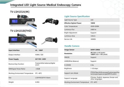 China 4K Endoscope Camera with HDMI/SDI Output One-touch Freeze and Dual USB Ports for Medical Endoscope Imaging System for sale