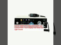 Full HD 1080P ENT geïntegreerde endoscopiecamera met 7 inch display en 100W LED lichtbron