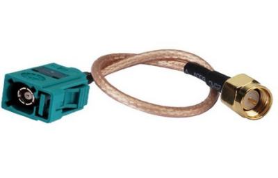 China SMA male bulkhead connector to Fakra RF cable assembly wireless wifi for sale