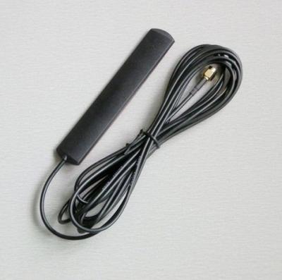 China GSM/3G 824-960MHz 3dBi Patch Antenna SMA Male with 3M Black RG174 Cable for Car for sale