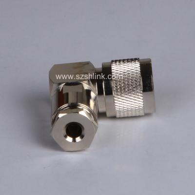 China WIFI Network RF Coaxial Plug N  Male Right Angle Sliver for sale