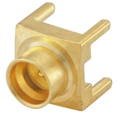China 50Ω PCB Mount SMP Connector Plug, Solder Termination Limited Detent for sale