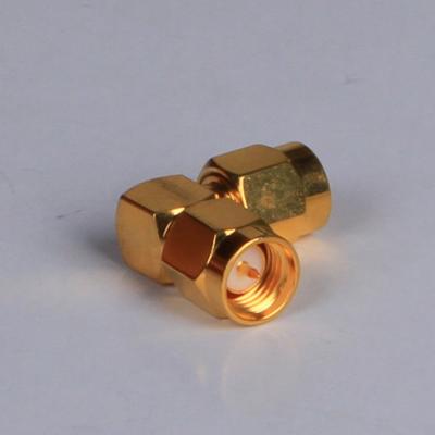 China SMA Male To SMA Male Jack Right Angle Crimp RF Coaxial Adapter Connector for sale