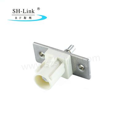 China Fakra SMB Code B Male Plug with 2 Holes Flange Panel Mount for 1.37 RG178 cable for sale
