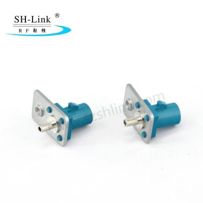 China Fakra Connector crimp Jack connector Water blue male for 1.37 cable for sale