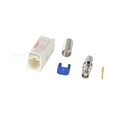 China Fakra B Crimp Jack Female Connector write B Coding for RG174 RG316 RG58 LMR200 Cable for sale