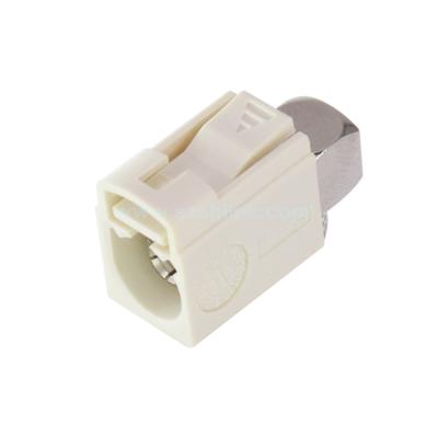 China FAKRA-B White Female Connector 0-6GHz RF Adapter for RG174 Cable for sale
