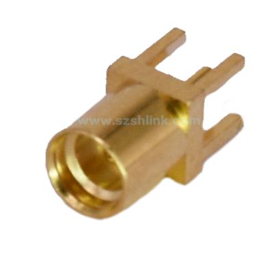 China MMCX Female RF Coaxial Adapter 4 Pins Square Stand Straight Connector PCB Panel Mount Plug Jack Connector for sale