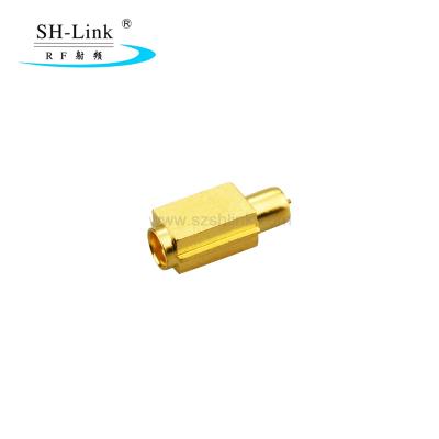 China 50Ohm RF coaxial MCX plug PCB mount connector with gold plating for sale