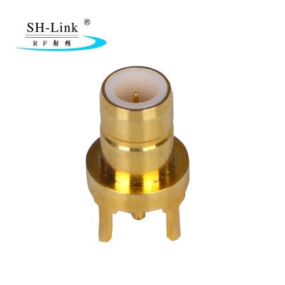 China RF coaxial connector SMB male straight connector for PCB, gold plating for sale