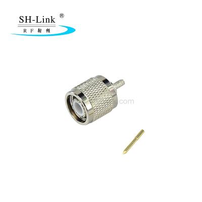 China RF coaxial straight TNC type male connector for RG174 cable for sale