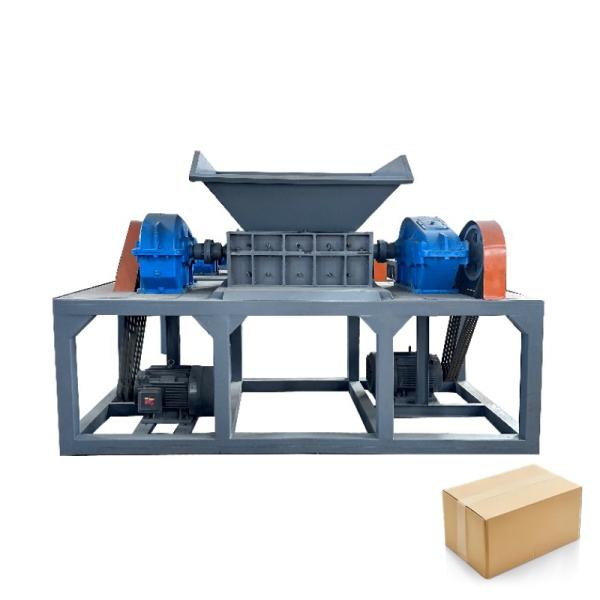 Quality 15kw Municipal Solid Waste Twin Shaft Shredder Automatic For Carton for sale