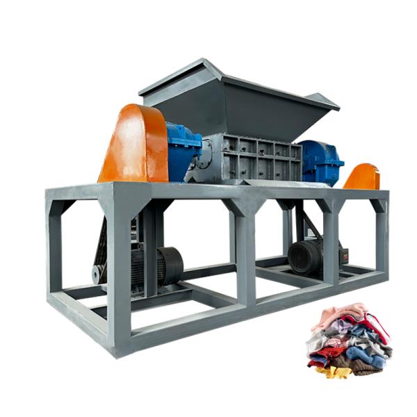 Quality Double Shaft Heavy Duty Large Capacity Textile Shredder Machine For Jeans And Old Clothes for sale