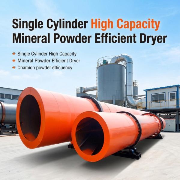 Quality Best Selling Factory Price Mineral Dryer Wood Chips, Shavings, Mineral Powder Single Cylinder Dryer Rice Straw Rotary Dryer for sale