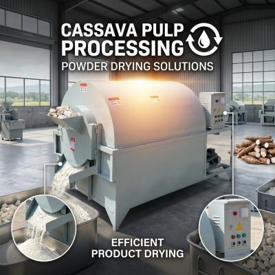 China Bread Bran Protein Powder Small Rotary Dryer Cassava Pulp Various Powdered Products for sale