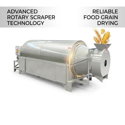 China Oat Rotary Drum Scraper Dryer For Food Industry Grains And Corn for sale