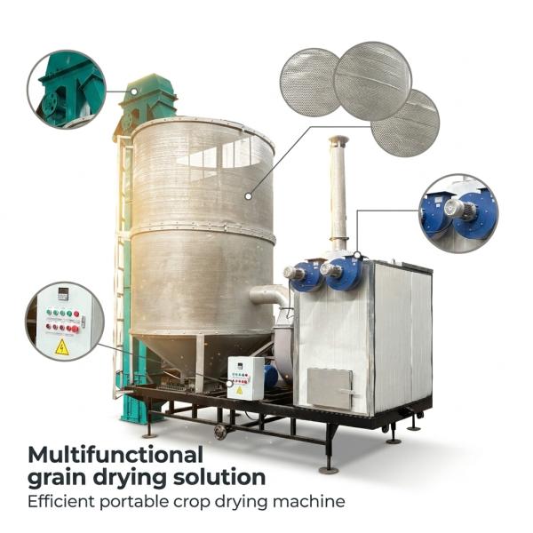 Quality Vertical Paddy Mobile Grain Dryer Machine Wheat Rice Multifunctional for sale