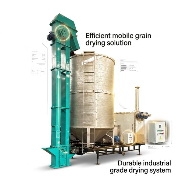 Quality Agriculture Small Corn Dryer Machine Diesel Burner Paddy Rice Grain Mobile Maize Dryer for sale