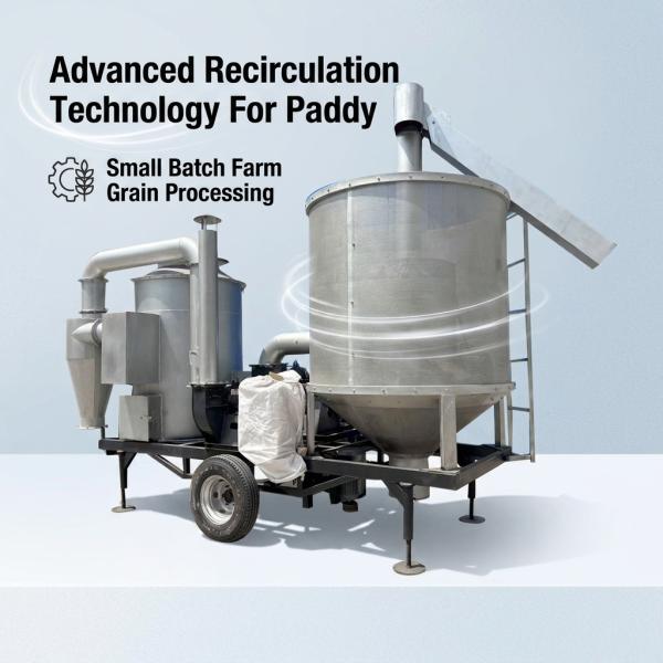 Quality Diesel Mobile Paddy Dryer Machine Recirculating Small Batch Grain Dryer for sale