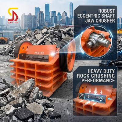 China Eccentric Shaft Gold Ore Jaw Rock Crusher Machine 275 R/Min Rotational Speed for sale