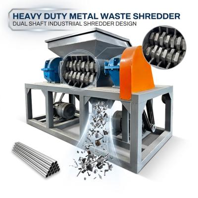 China Copper Wire Scrap Iron Shredders Cylindrical Two Shaft Shredder Equipment for sale