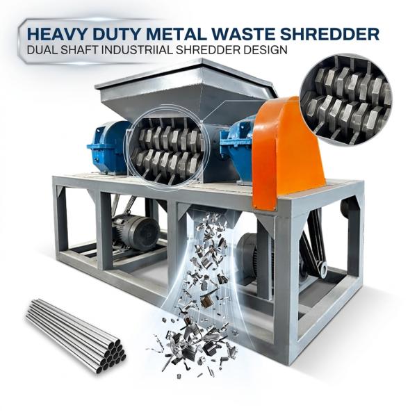 Quality Copper Wire Scrap Iron Shredders Cylindrical Two Shaft Shredder Equipment for sale