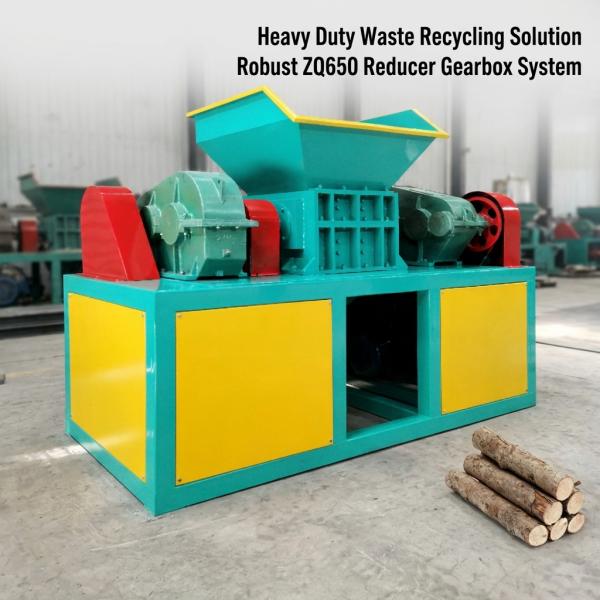 Quality Newly Designed Double Shaft Shredder Machine ZQ650 Reducer 37KW for sale