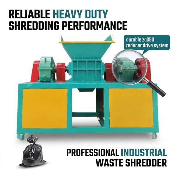 Quality 0.5t/H Multi Functional Waste Shredder Machine Small Shredder ZQ350 Reducer for sale