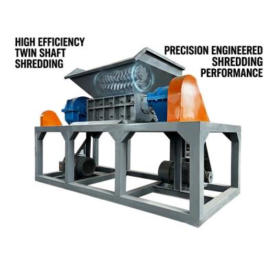 China Shearing Blade 220V Twin Shaft Shredder Machine Customised ZQ350 Reducer for sale