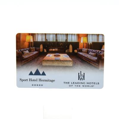 China Customized Logo RFID NFC Access Control PVC Card 13.56MHz EV3 2K 4K 8K Chip ISO Smart 860-960MHz CR80 QR Code Payment for Hotels for sale