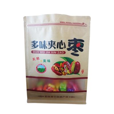 Cina Flexible lamine canta stand up pouch kraft custom food plastic bag custom food plastic bag in vendita