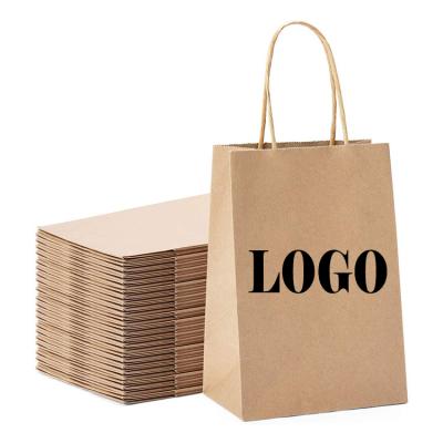 Cina Wholesale Printing Custom Gift Craft Paper Bag Black White Brown Cheap Bag Paper Shopping Kraft Packaging Paper Bag With Handle in vendita