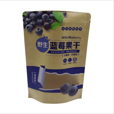 Cina plastic Compostable 100% Window Stand Up Pouch Ziplock Bag Biodegradable Kraft Paper packaging Bag in vendita