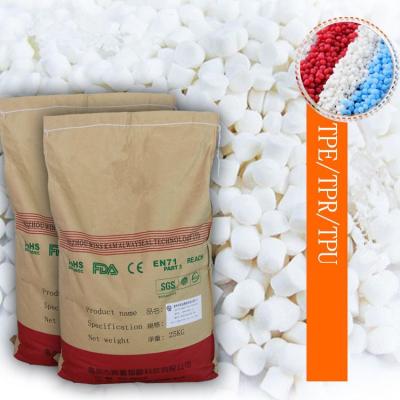 China Compounds TPE BS for shoes natural color injection grade material/high flow and easy molding for sale