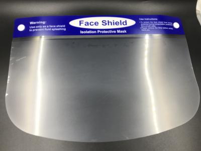 China PE transparent material adult face shield isolation protective mask for sale