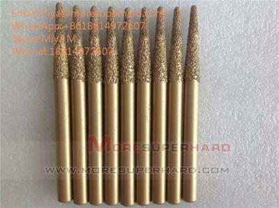 China Vacuum brazed diamond grinding head, pins and mounted for engraving stone, granite and jad miya@moresuperhard.com for sale