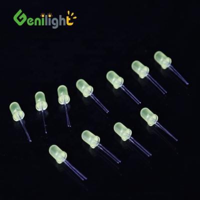 China 5mm Yellow Candle Light Flicker Diodes with Bright Flickering LED Light Package / Case for sale