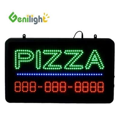 China Rectangle Indoor Open LED Sign with Telephone Telephone Function 3 Kind Change for sale