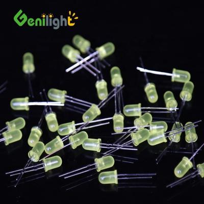 China 5mm Yellow Candle Light Flicker Diodes with Bright Flickering LED Light Package / Case for sale