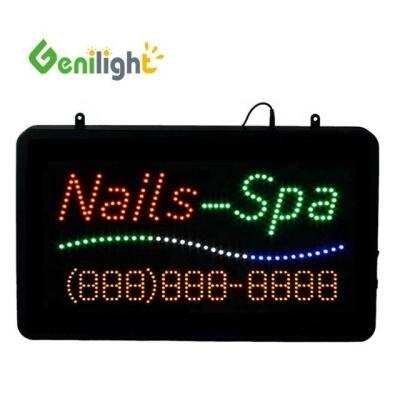 China Rectangle Indoor Open LED Sign with Telephone Telephone Function 3 Kind Change for sale