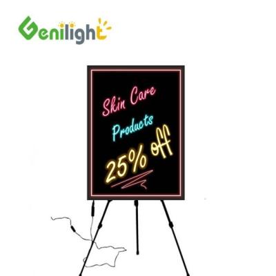 China Acrylic LED Black Frame Writing Board 40/60 Rectangle with and CE RoHS LVD Certificate for sale