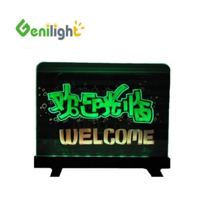 China Customizable LED Message Writing Board Illuminated Erasable Neon Sign DIY Chalkboard for sale