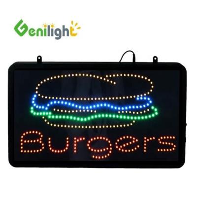China Certificado de potência ABS Open-Mold BURGERS KEBABS LED Sign para tamanho e cor personalizados à venda
